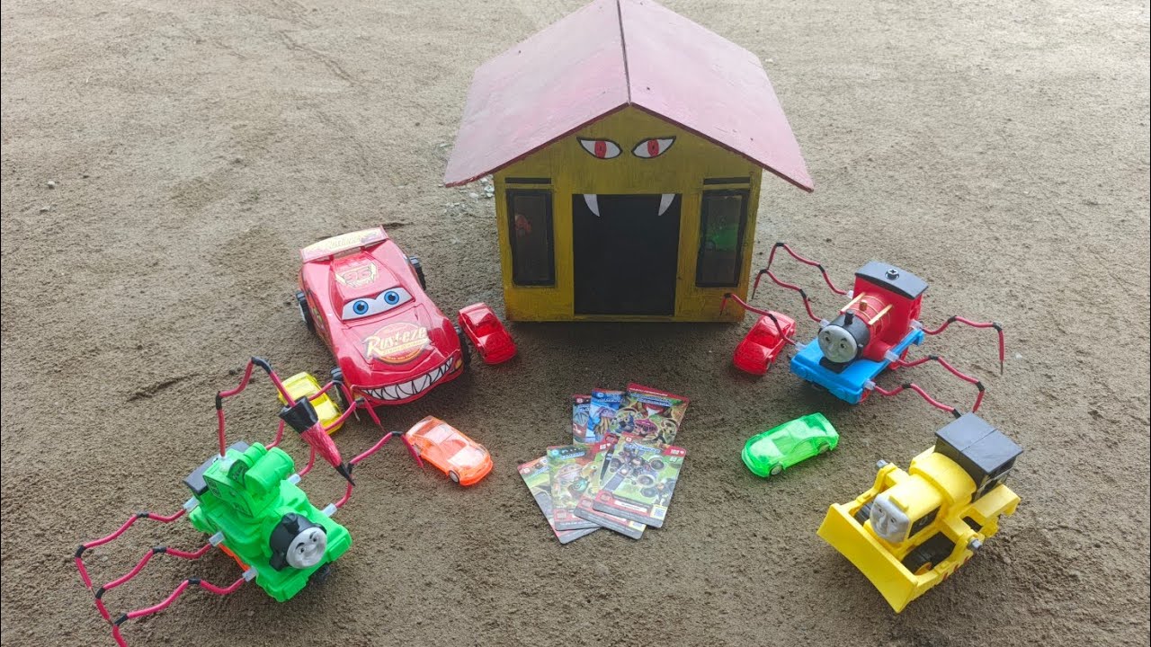 Bermain kereta api hantu laba laba, thomas and the friend, mobil, mobil ...