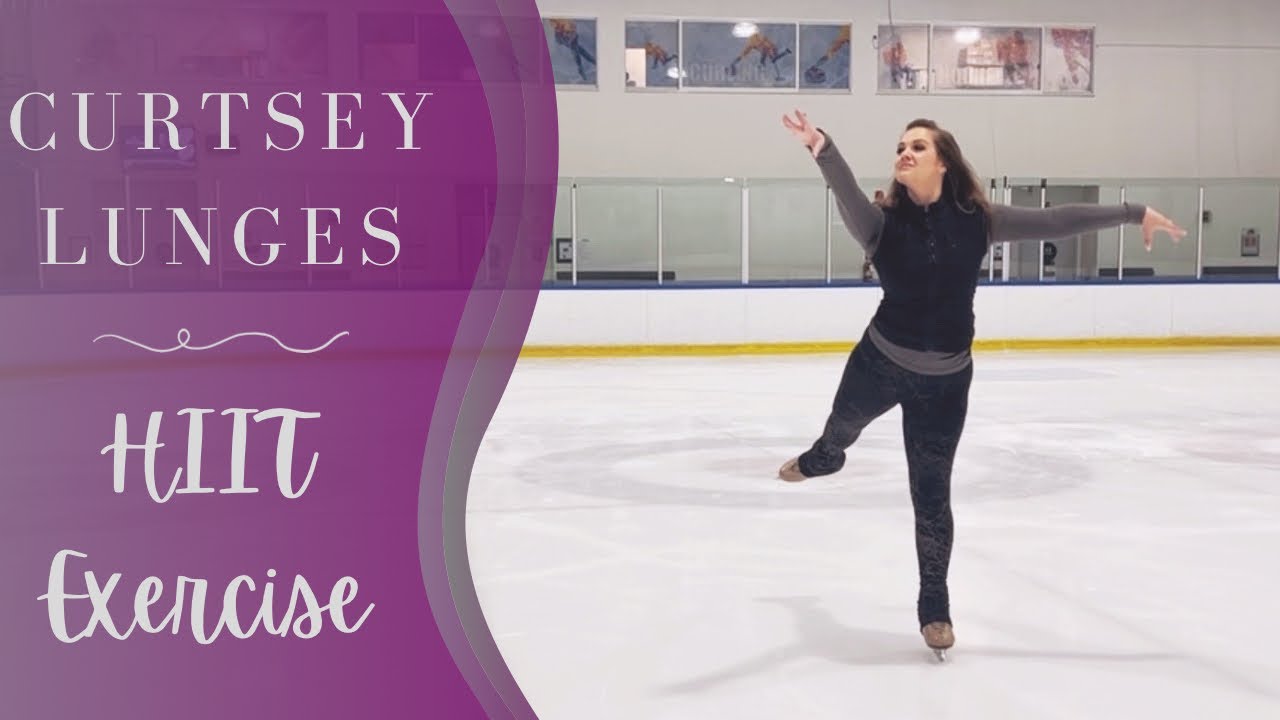 Curtsey Lunges - HIIT Exercises On Ice! - YouTube