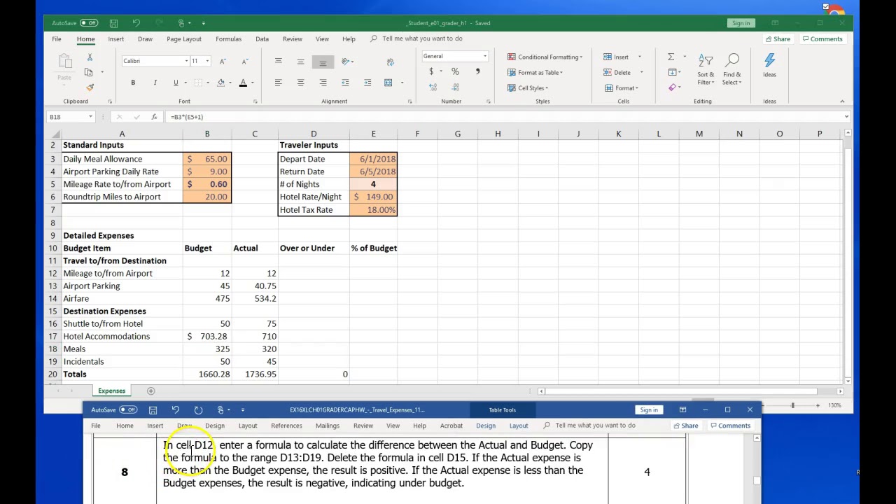 1 Excel_2019 Part 2 Steps 7, 8 - YouTube