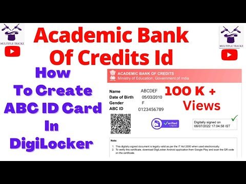 How To Create Abc Id Card In DigiLocker || Abc Id Kaise Create Karay ...