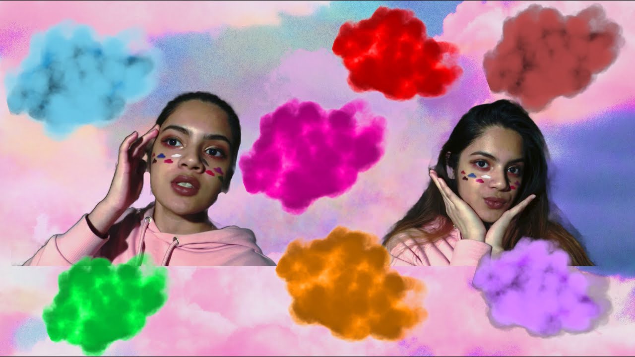 Cloud Makeup tutorial ll Colorful Cloud makeup - YouTube
