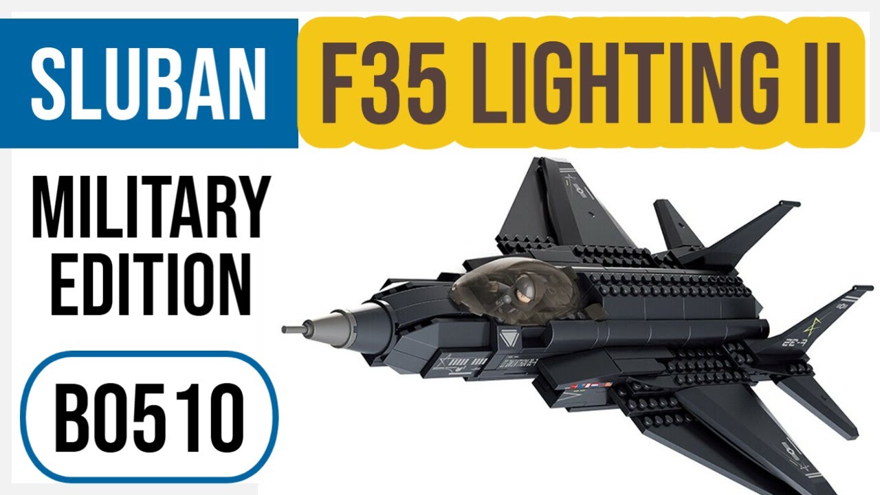 Sluban B0510 F35 Lighting II Fighter Jet Speed Build | Lego Competitor ...