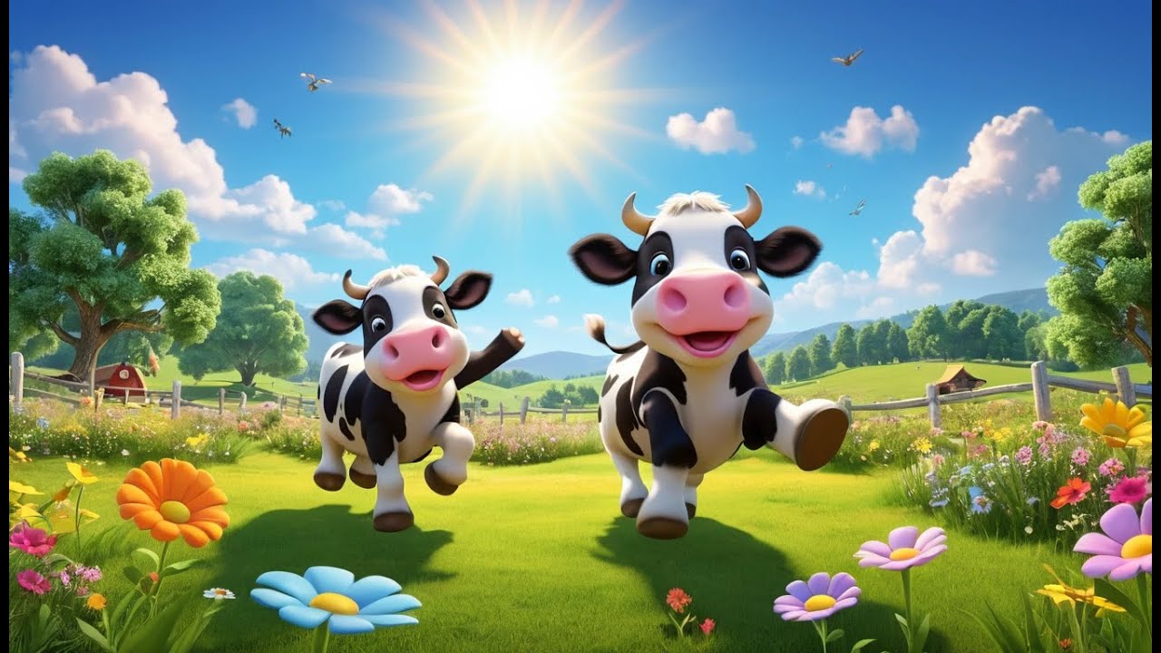 Baby Moo Moo Dancing | Fun Cow Dance Song for Toddlers | Happy Animal ...