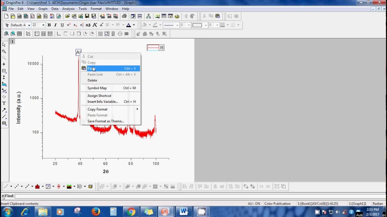 XRD Graph Plot with OriginPro 8 - YouTube