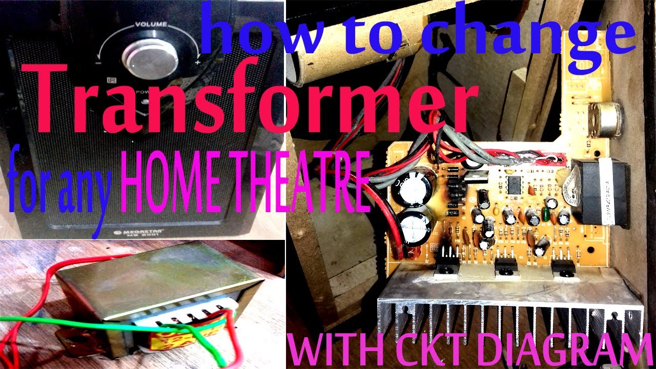 How to change transformer of any home theatre - YouTube