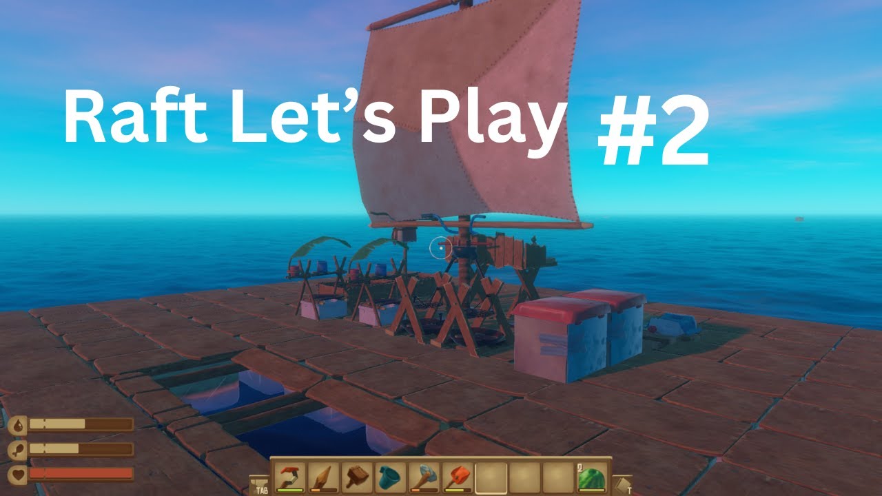 Let's Play Raft Part 2: Scouring the Reefs - YouTube
