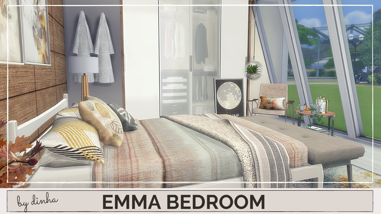 EMMA BEDROOM + DOWNLOAD + TOUR + CC CREATORS | The Sims 4 | - YouTube