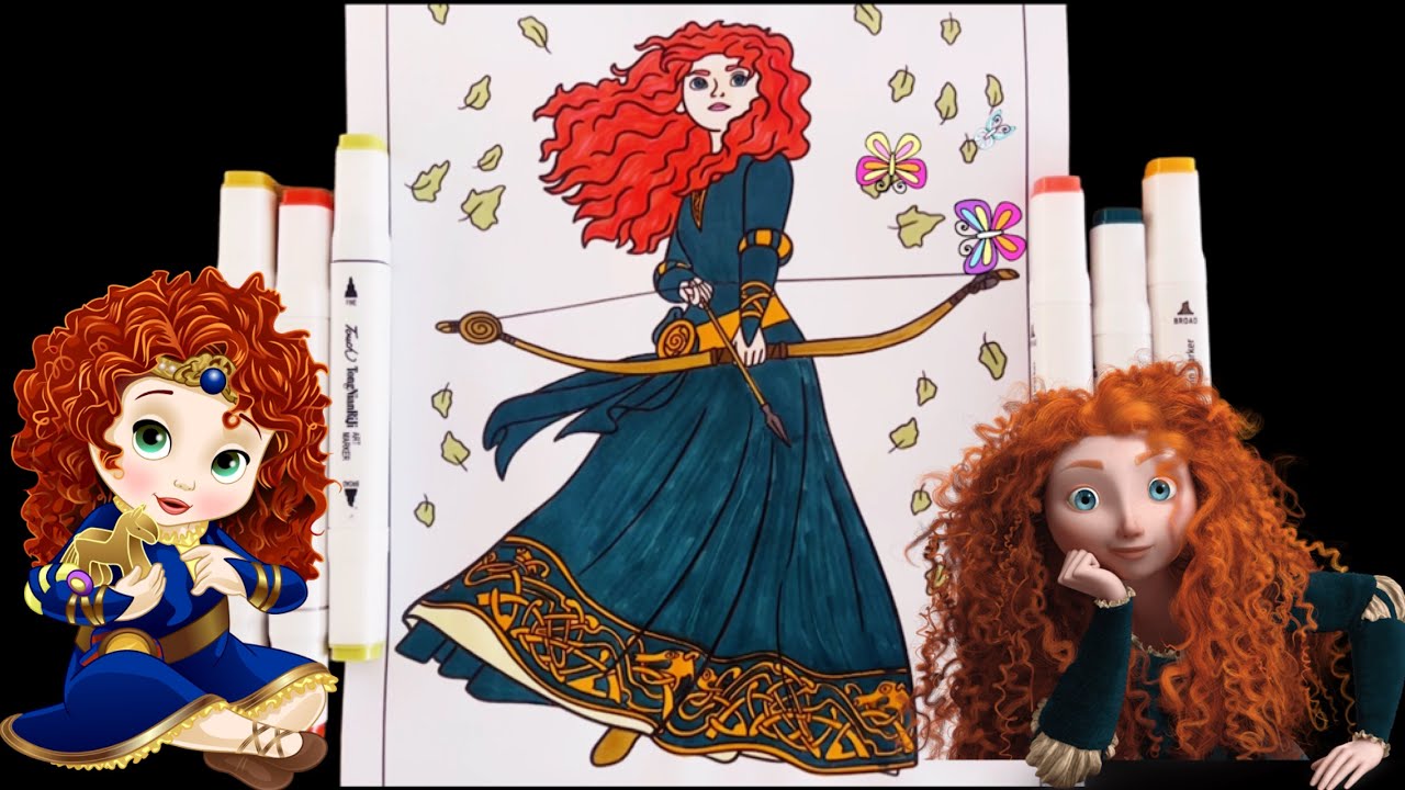 Disney Princess #merida Coloring Book with Makers #coloringpages # ...