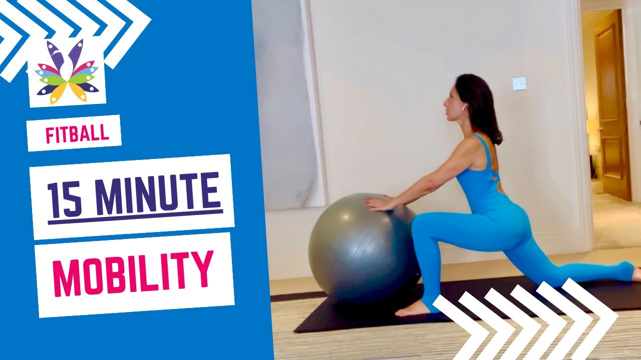 Full Body FitBall Mobility 15 min #pilates #mobility #fitball #fullbody ...