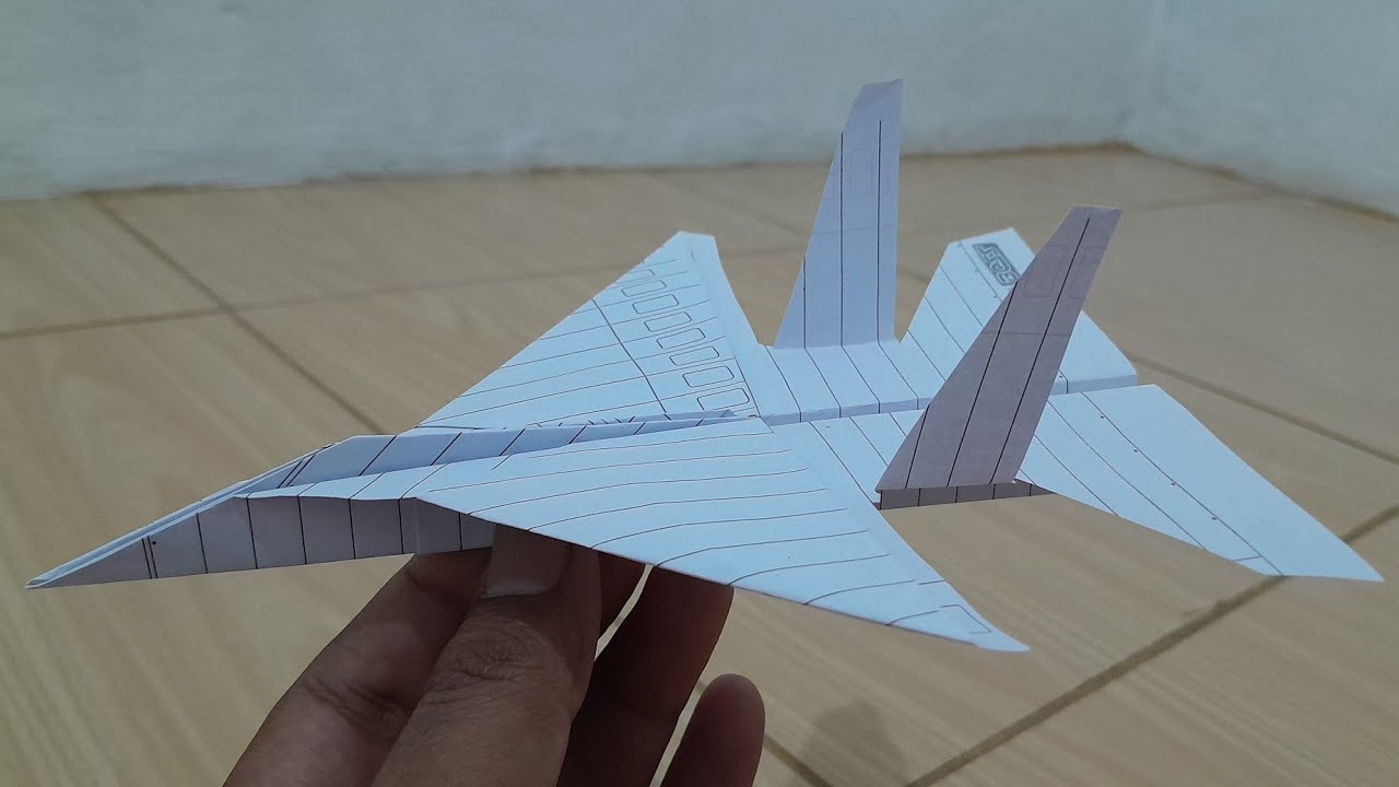 Origami Pesawat F 15 SIMPLE - YouTube