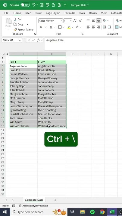 Compare Data in Excel ‼️ - YouTube