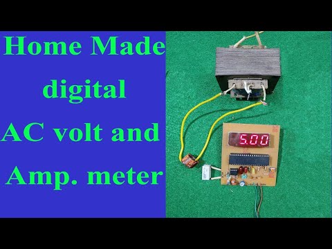 How to make  Digital AC Voltmeter Amp. Meter || ICL7107  Voltmeter  Amp.  Meter. Digital Multimeter