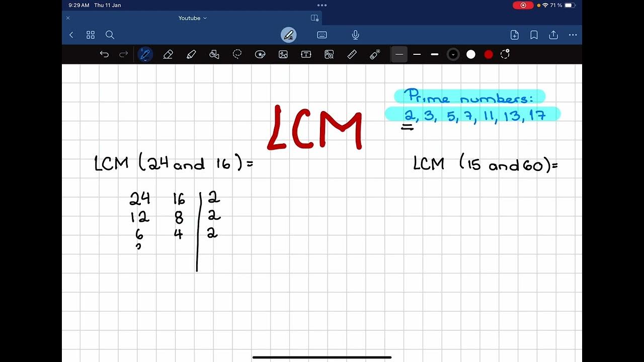 LCM Using Prime Factorization (Upside Down Division) - YouTube