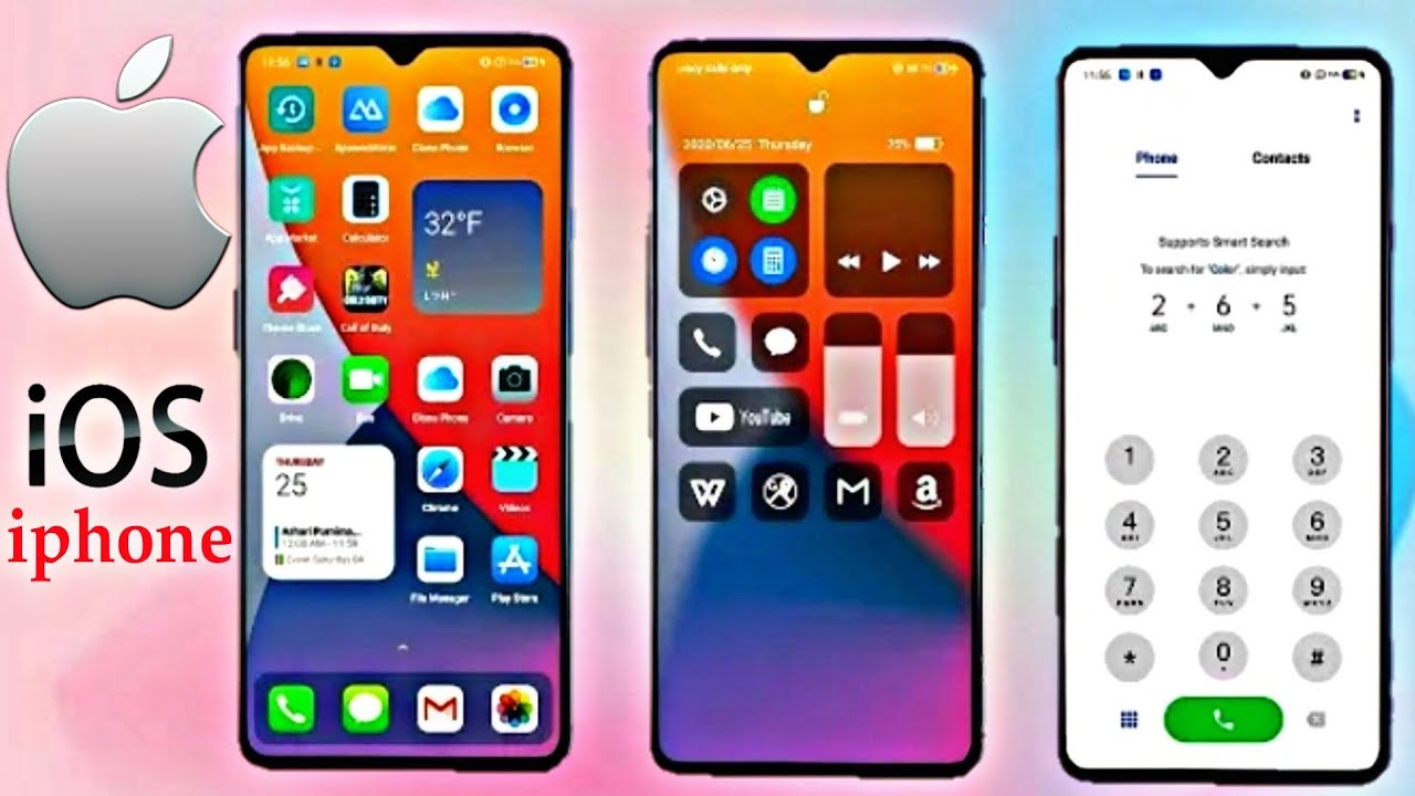 تحويل نظام الاندرويد الى ايفون iphone 13 ios 15 على اي هاتف بشكل كامل بسهولة تامة - YouTube