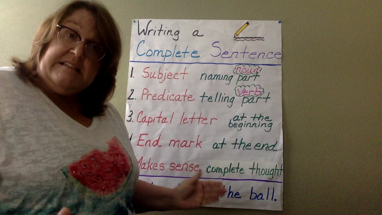 Complete Sentence Mini Lesson - YouTube