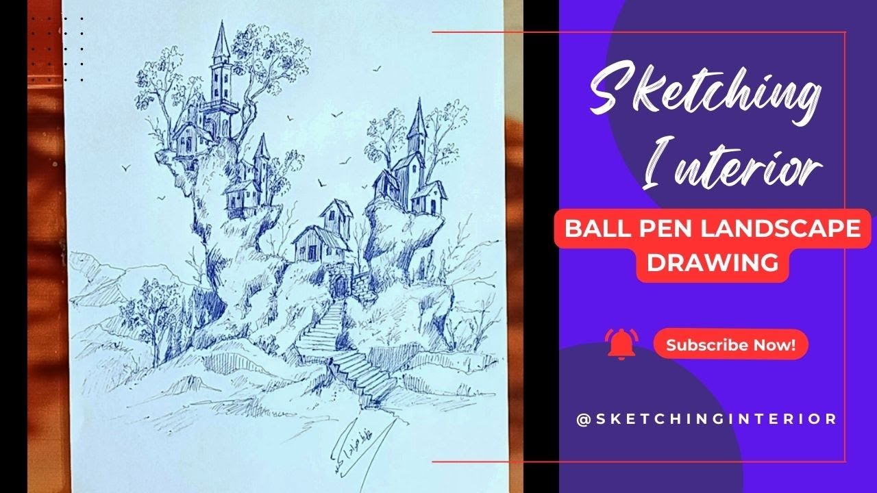 Mastering Ball Pen Landscapes: Step-by-Step Tutorial for Stunning ...
