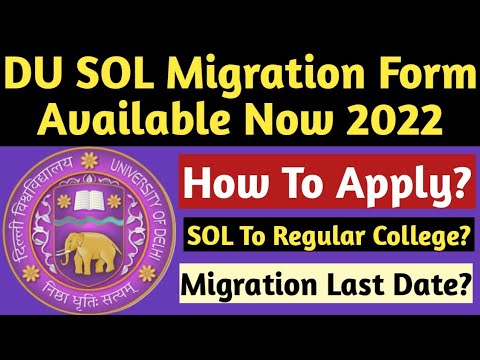 DU SOL Migration Form Available Now 2022! DU SOL Students Migrate in ...