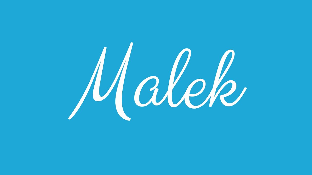 Learn how to Sign the Name Malek Stylishly in Cursive Writing - YouTube