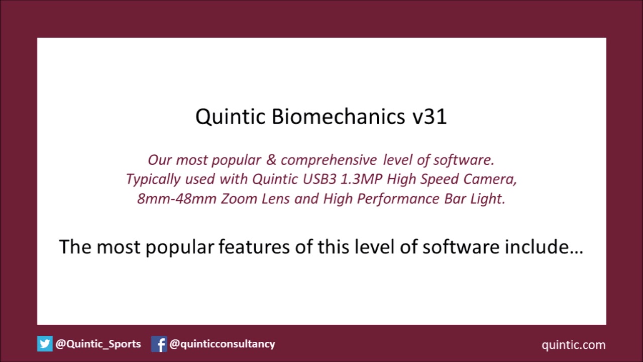 Quintic v31 Software for Equine Analysis - Biomechanics of Horse and ...