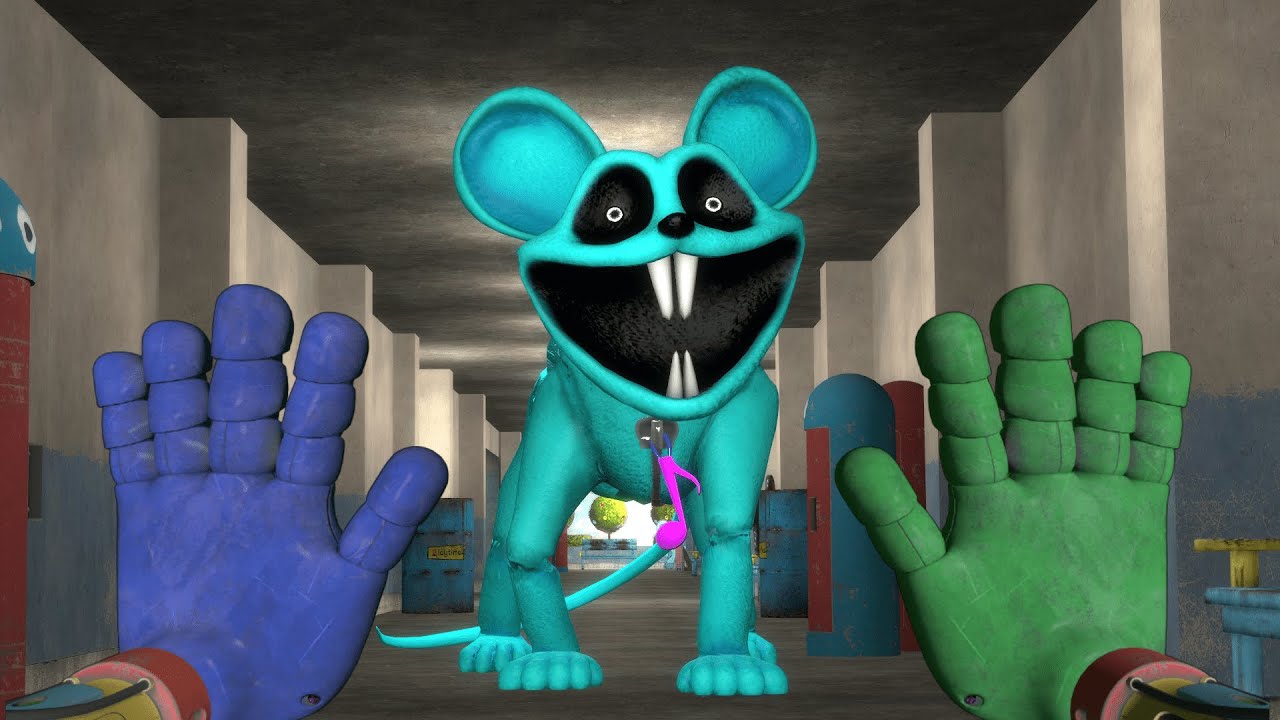 Mouse Smiling Critter Chases in the Poppy Playtime School | Garry's Mod ...