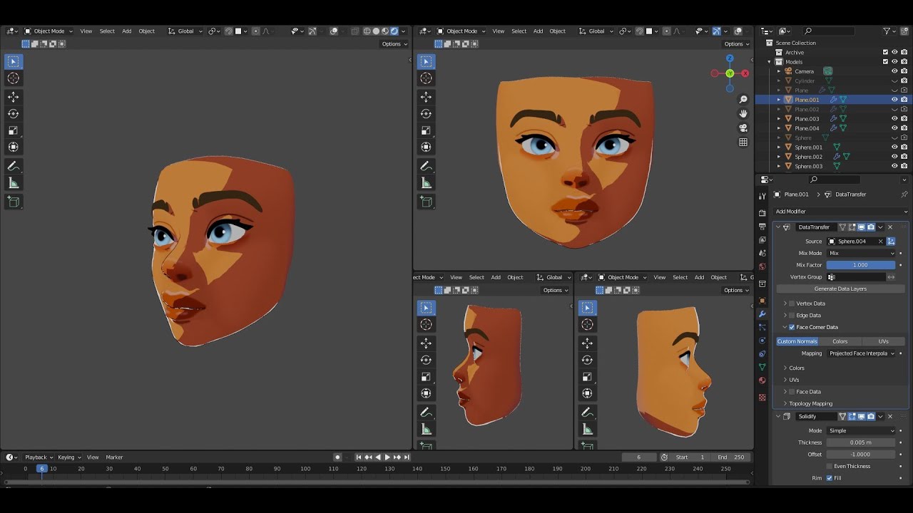 Character Modeling and Face Shading - YouTube