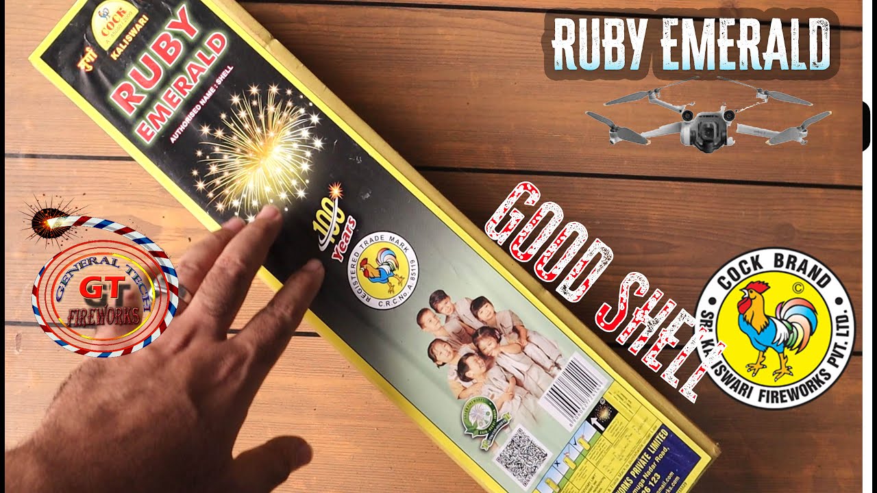 RUBY EMERALD from Cock Brand #cockbrand #fireworks #crackers #skyshot - YouTube