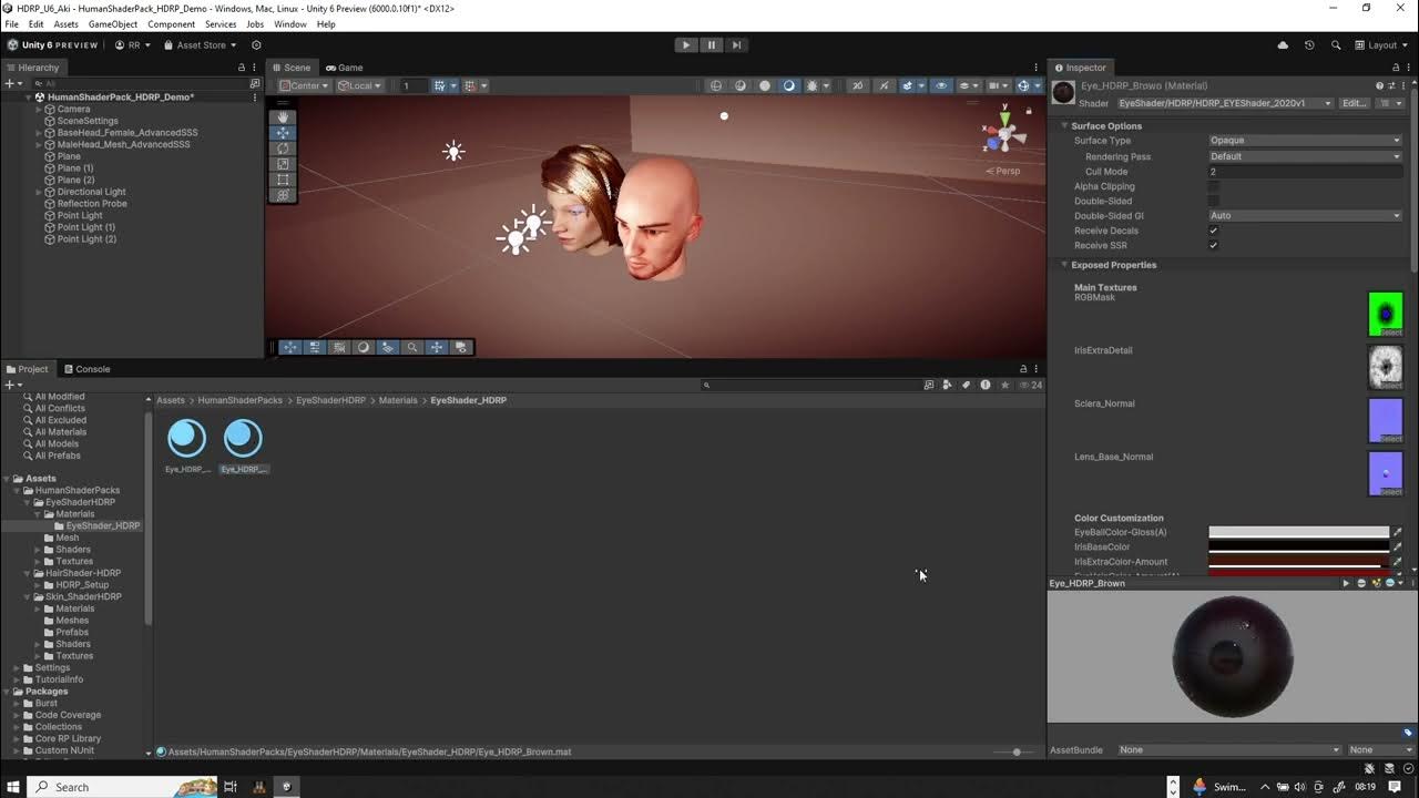 Human Shader Pack imported to Unity 6 HDRP - YouTube
