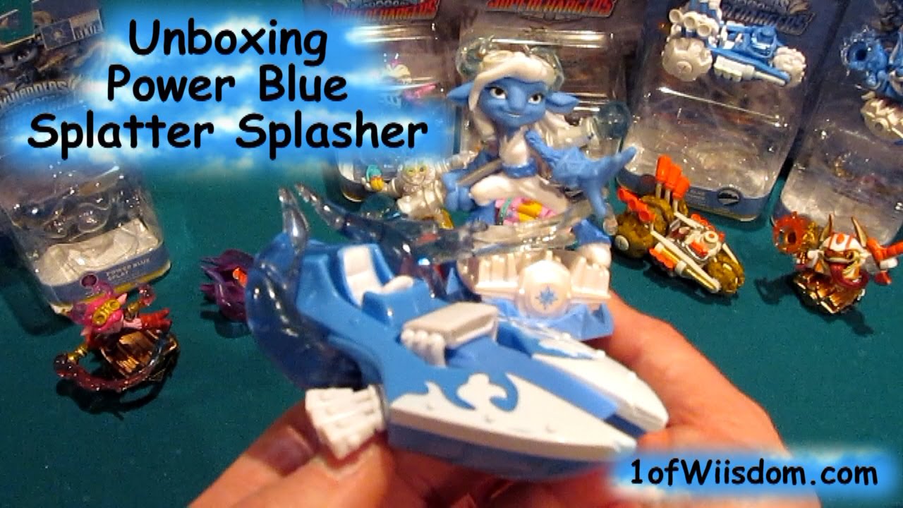 Skylanders SuperChargers Unboxing Power Blue Splatter Splasher - YouTube