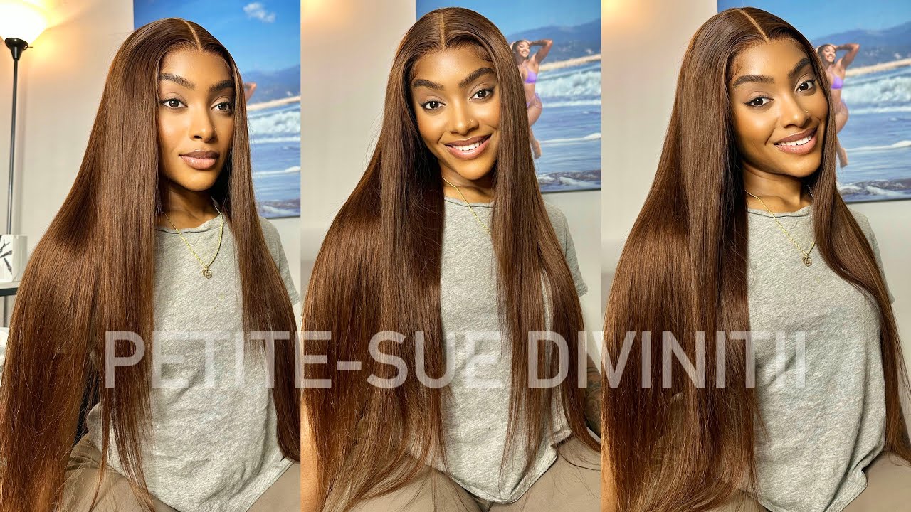 SUPER SLEEK CHOCOLATE BROWN STRAIGHT 13X4 Lace Front Wig ft. Geeta Hair ...