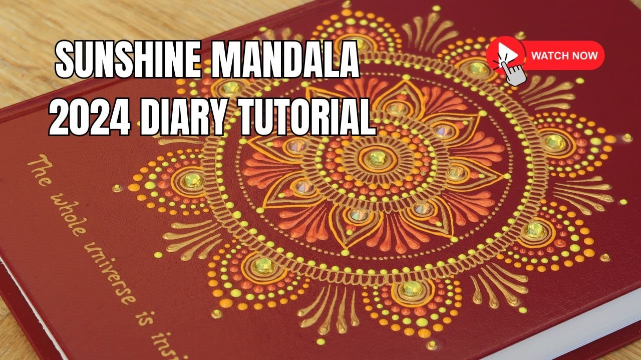 Sunshine Mandala Diary Tutorial Using Acrylic Paint Cones & Standing ...