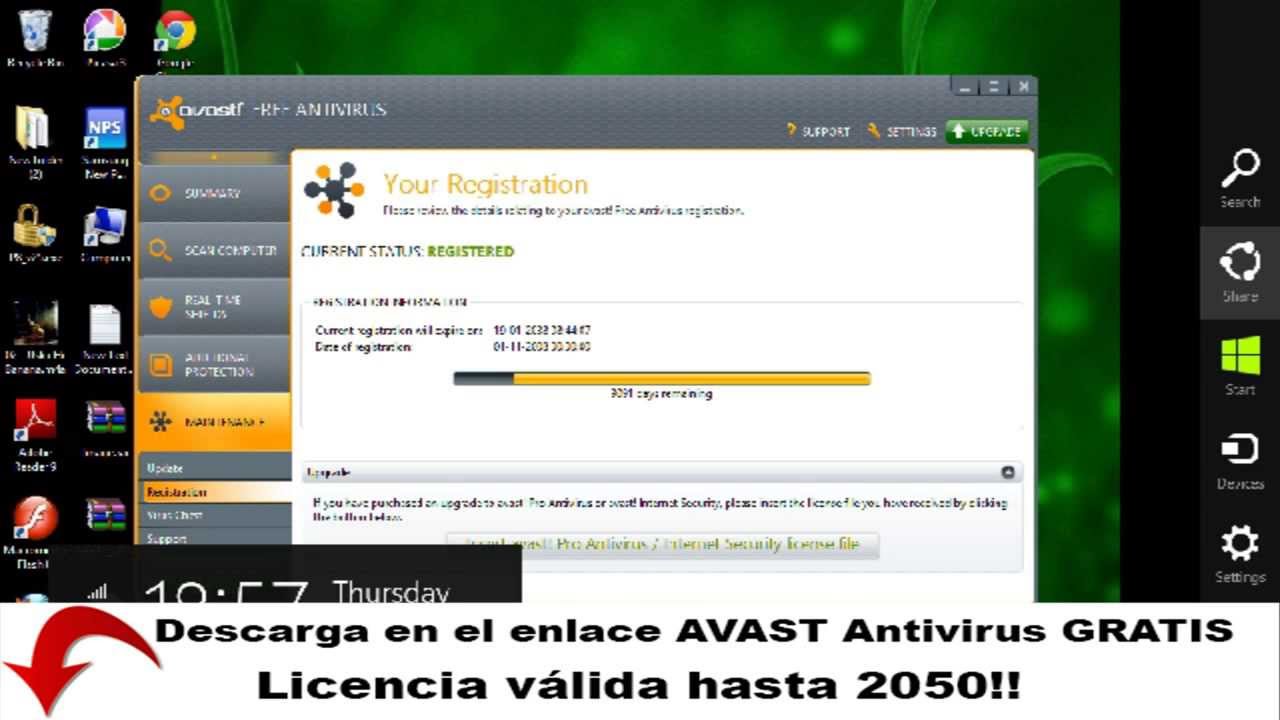 Descargar Avast Antivirus 8 Full y Licencia al 2050 - YouTube
