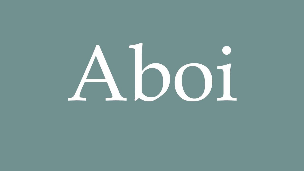 How to Pronounce ''Aboi'' (Bark) Correctly in French - YouTube