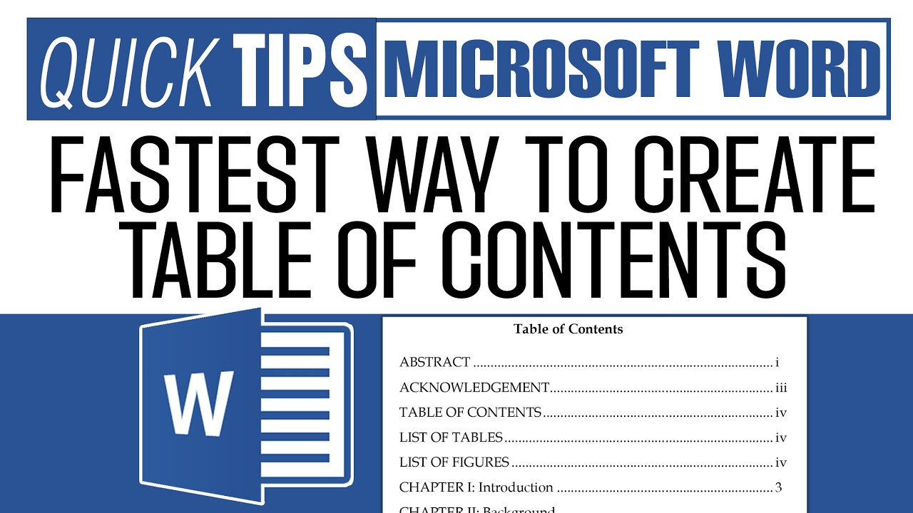 Microsoft Word Tutorial: How to Create a Table of Contents in Minutes ...