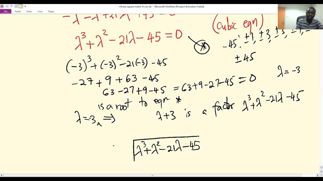 Non Symmetric Matrices and Repeated Eigenvalues - YouTube