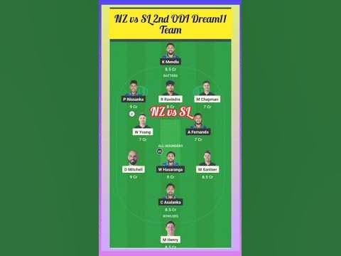 NZ vs SL 2nd ODI Dream11 Prediction | Newzealand vs Srilanka Dream11 Team | #nzvssl #thuvshur ...
