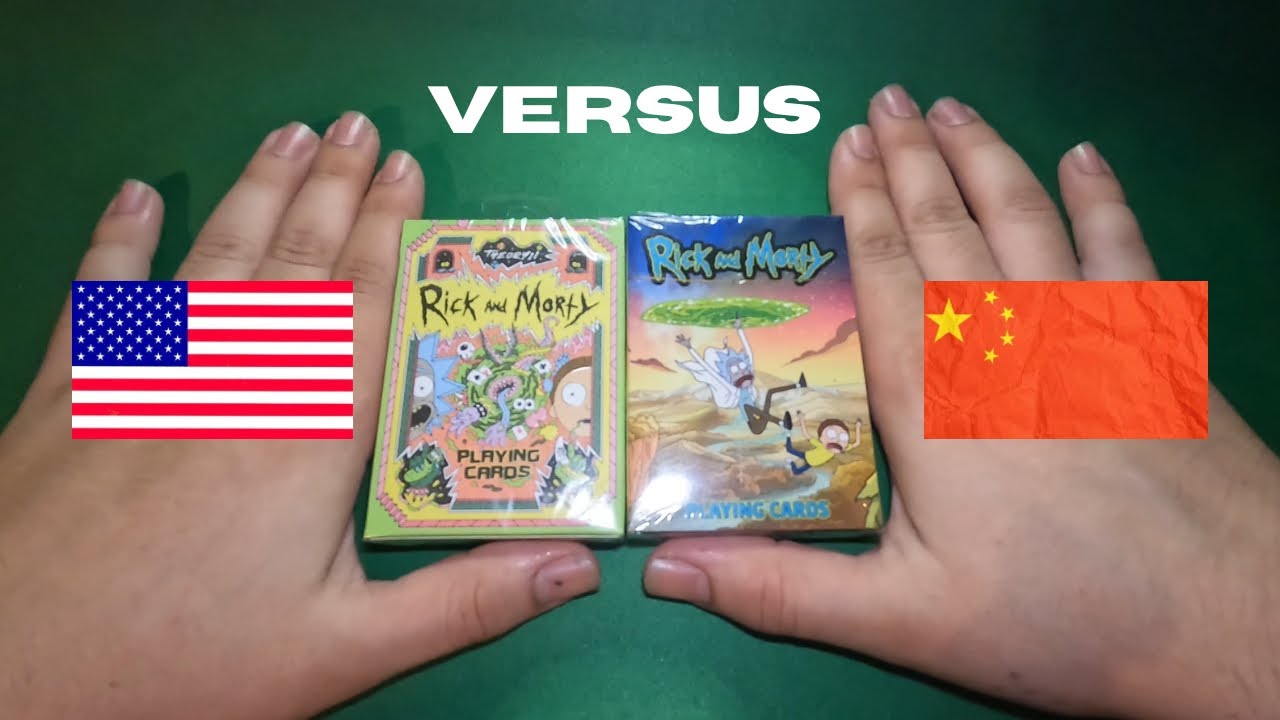Unboxing Rick & Morty Packs USA VS CHINA Made Playing Cards - YouTube