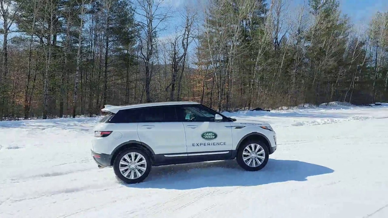 Range Rover Evoque Drifting in Snow and Ice Field - YouTube