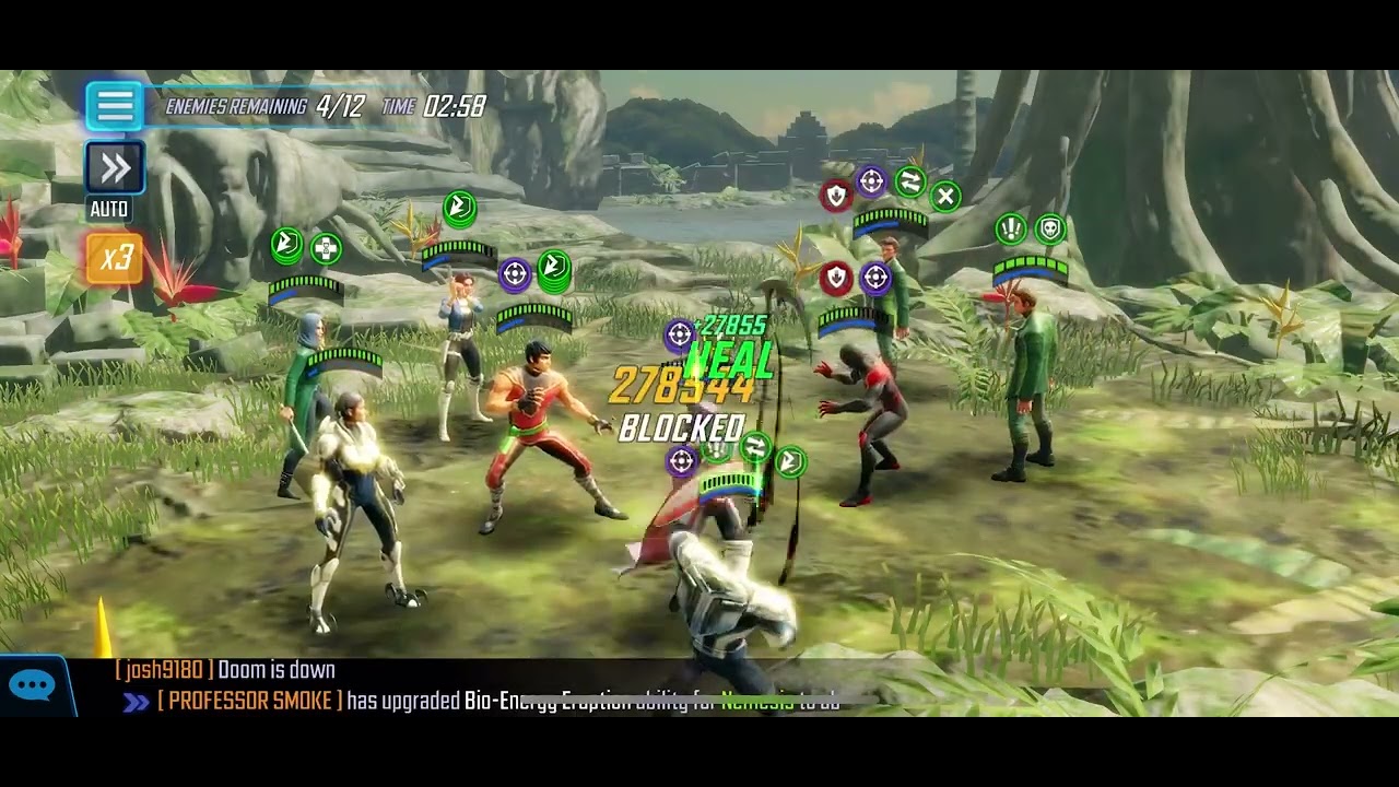 Doom 3.5 skill node 2 (1 shot/no heals needed) cooldowns loaded for boss node - YouTube