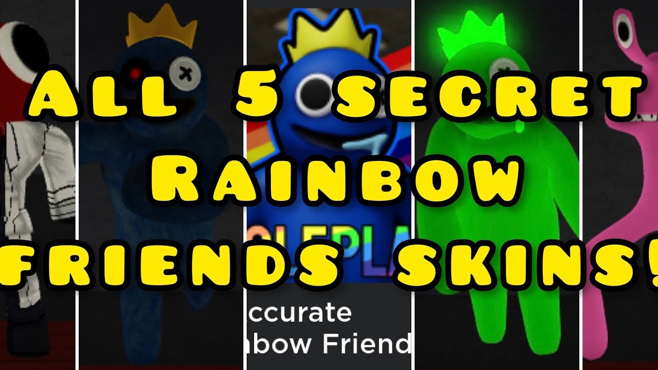 How To Get ALL 5 SECRET RAINBOW FRIENDS SKINS In “Accurate Rainbow ...