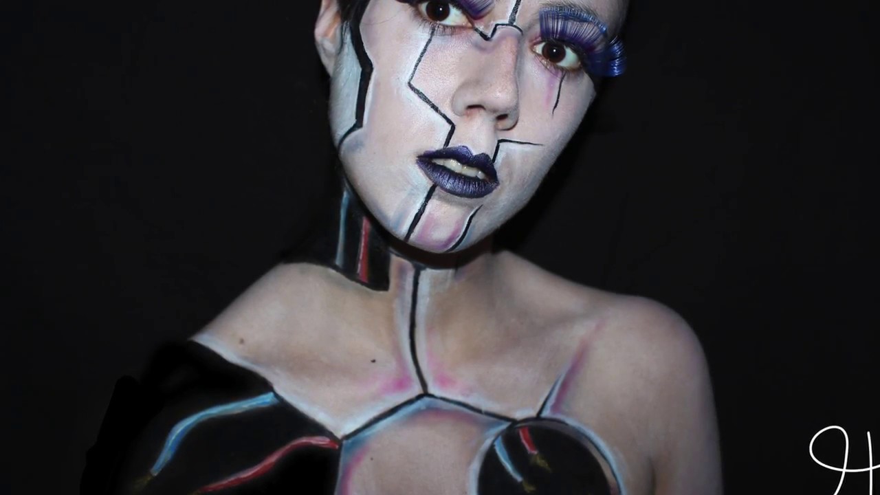 ROBOT- Makeup Art - YouTube