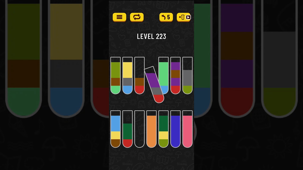 Water Sort Puzzle - Level 223 - YouTube