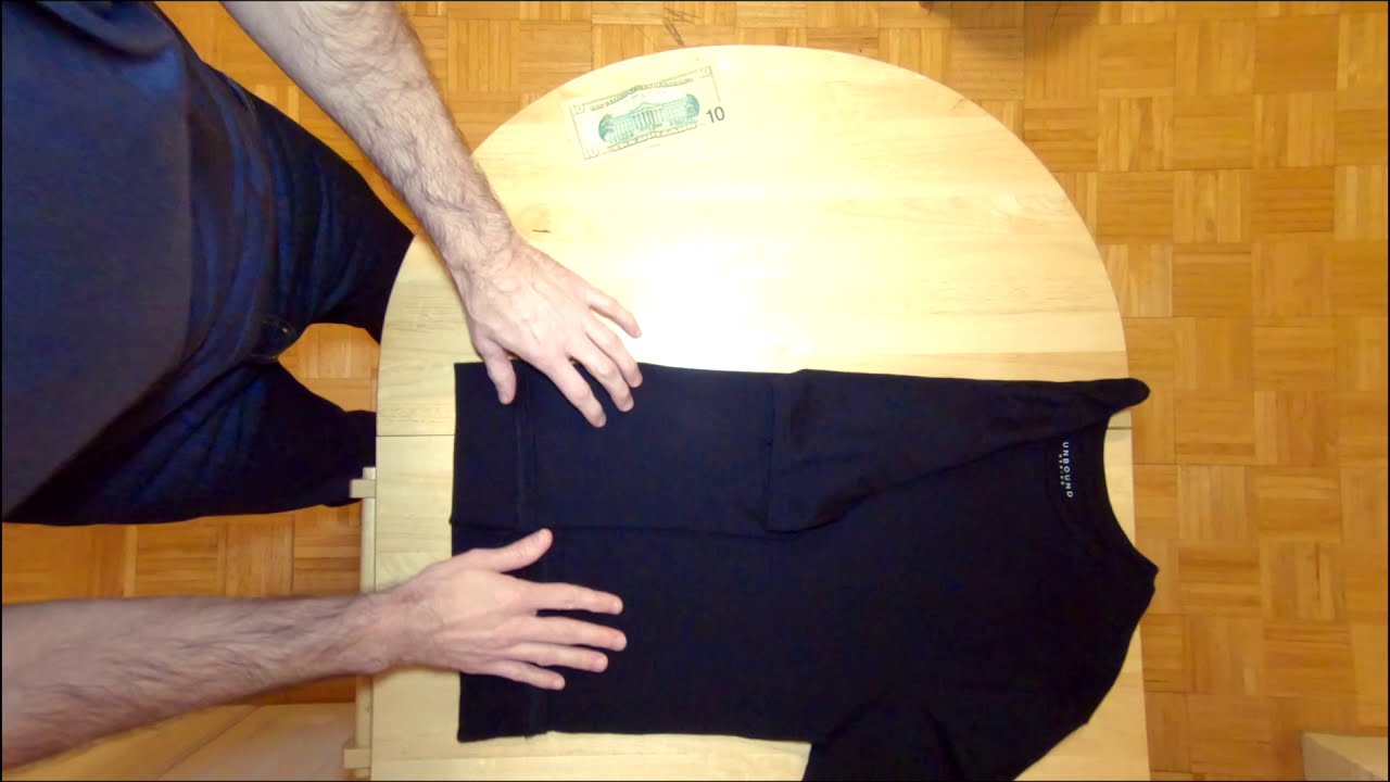 How to Roll a T Shirt ♦ RANGER ROLL ♦ Minimalist Packing - YouTube