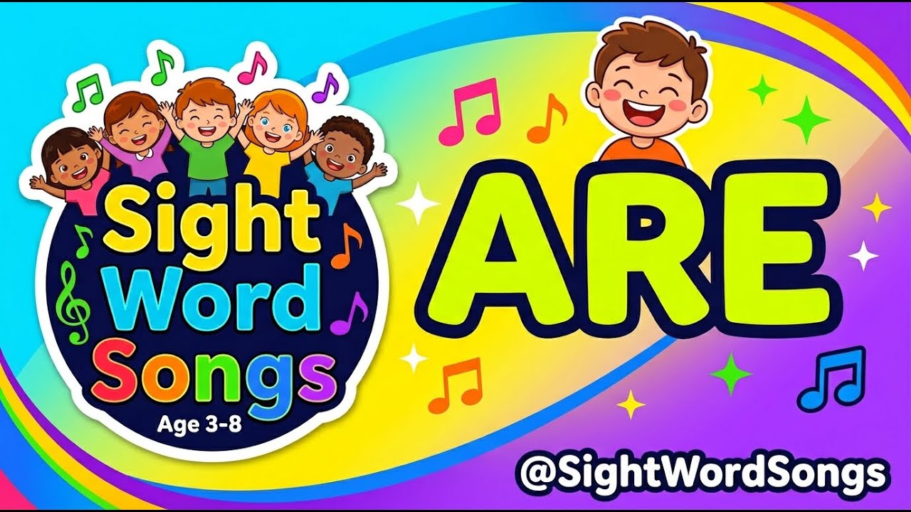 ARE - Sight Word Song for Kids | Learn to Read | @SightWordSongs - YouTube
