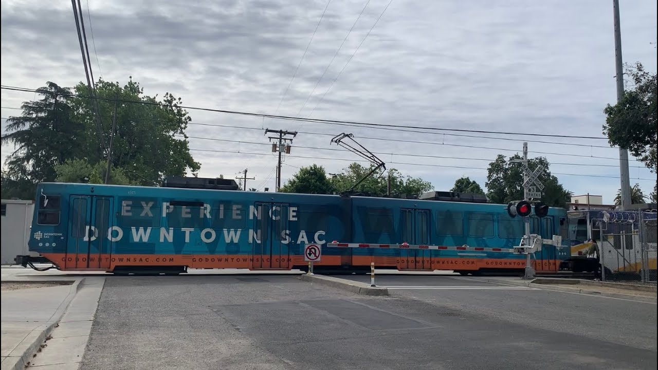 SACRT 101 Blue Line Light Rail Train Outbound - V Street Railroad ...