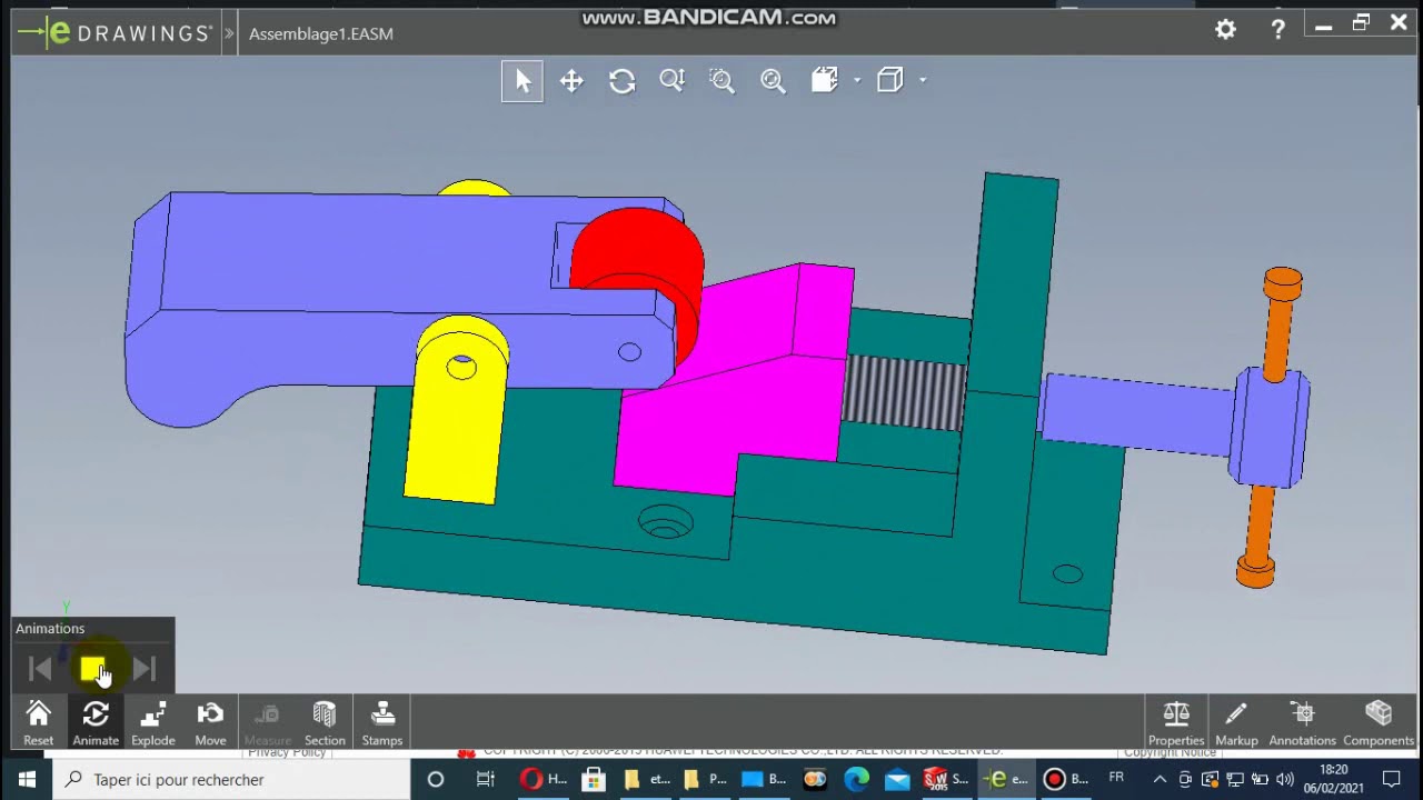 SolidWorks Clamp vice -étau de serrage- ملزمة - YouTube