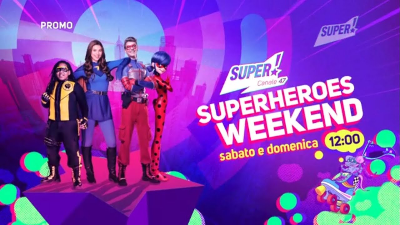 Super italy Promo Superheroes Weekend (2) + bumper Spongebob - YouTube
