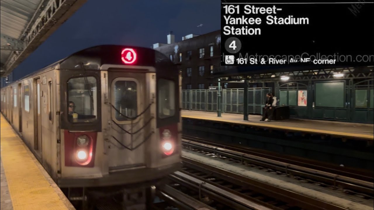 R142 Manhattan Bound (4) Train Arriving @ 161at Street Yankee Stadium ...