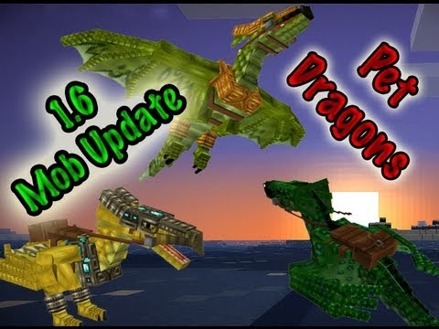 MineCraft Snapshot 13w18a Dragon Pets Red Dragons And Horses! - YouTube