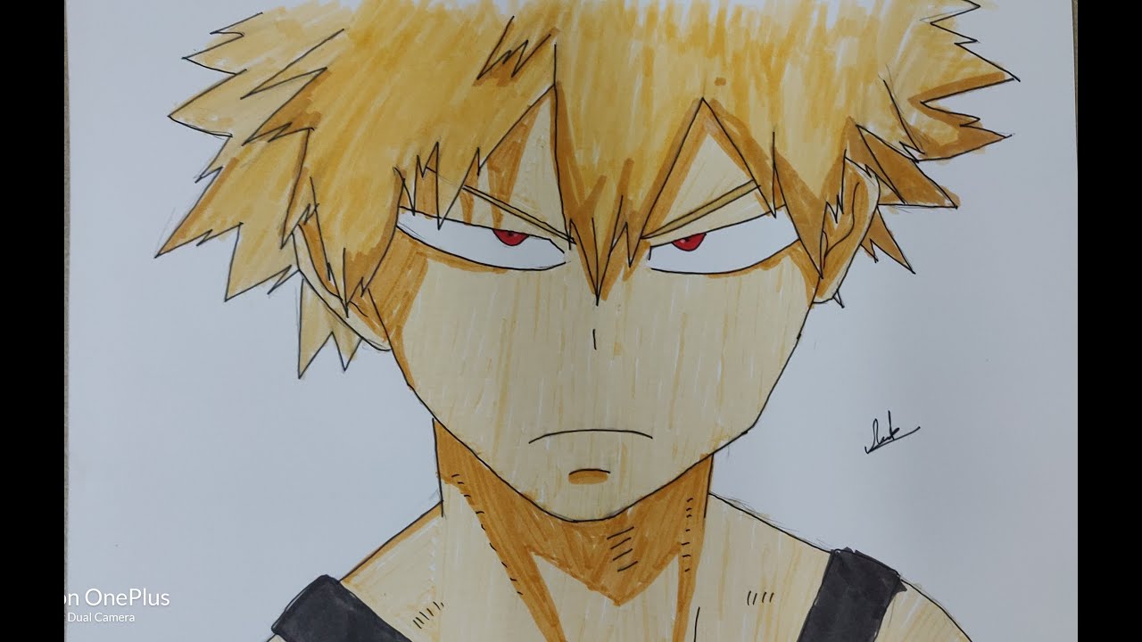 HOW TO DRAW BAKUGO KATSUKI FROM MY HERO ACADAMIA - YouTube