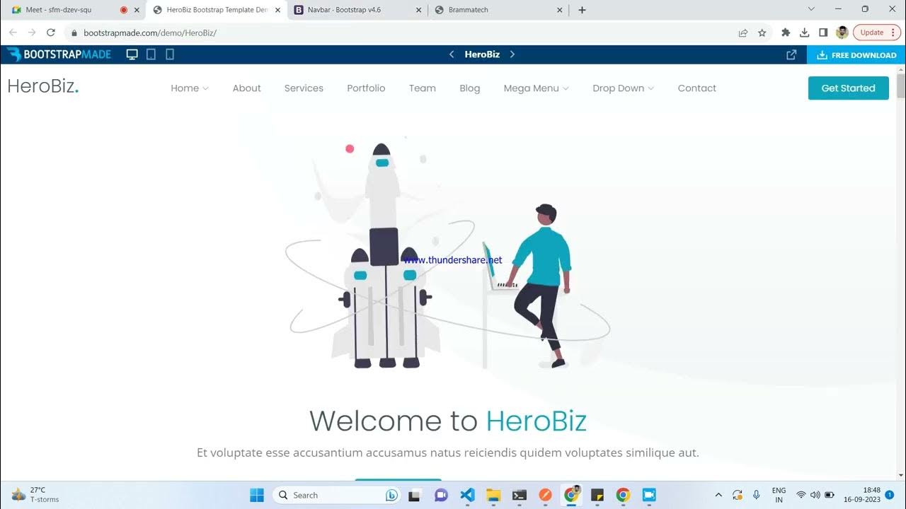 One page template using Bootstrap - Part 1 - YouTube